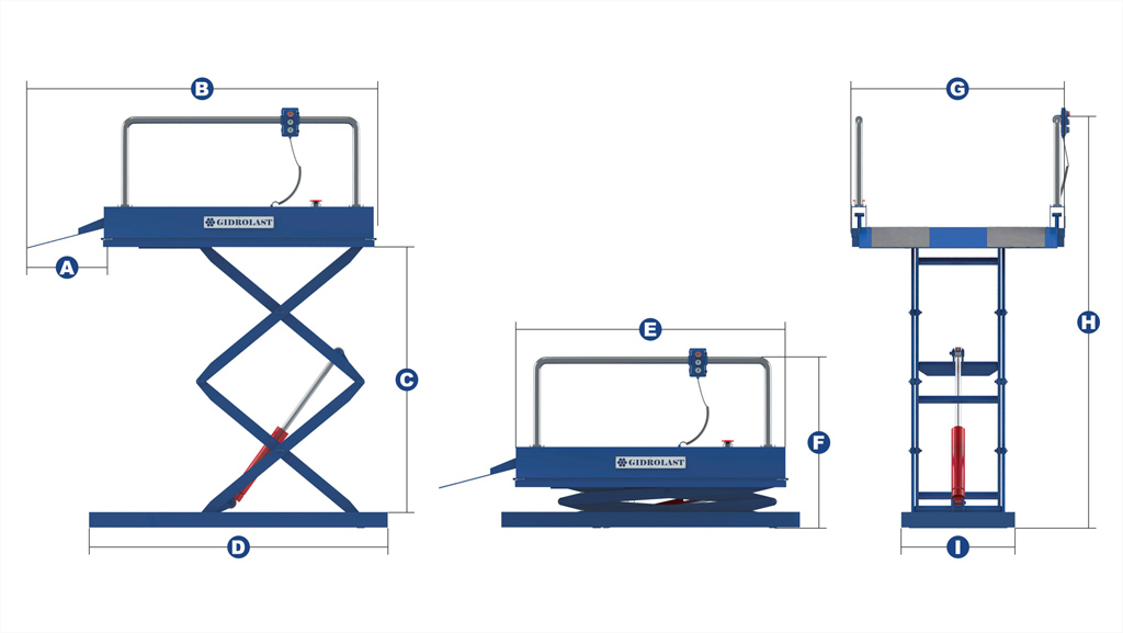 Hydraulic lift for disabled people DPX10 - First hydraulic lowcoster